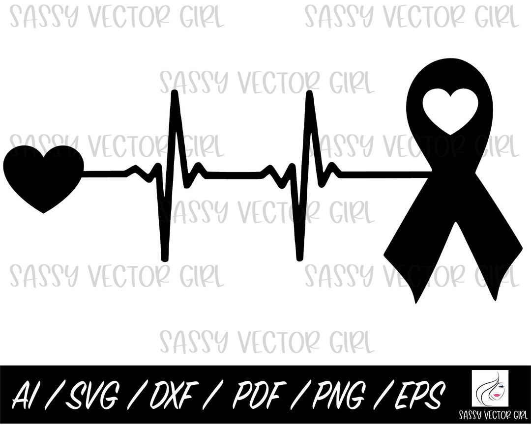 Cancer Ribbon Svg, Cancer Awareness Svg, Breast Cancer Svg, Heart ...