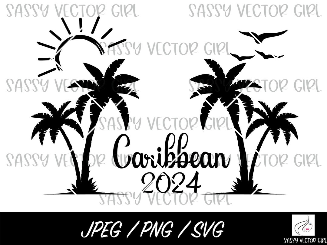 Karibik SVG, Karibik 2024 svg, Karibik Shirt png, Mädchen Reise geschnitten Datei, Strand svg ...