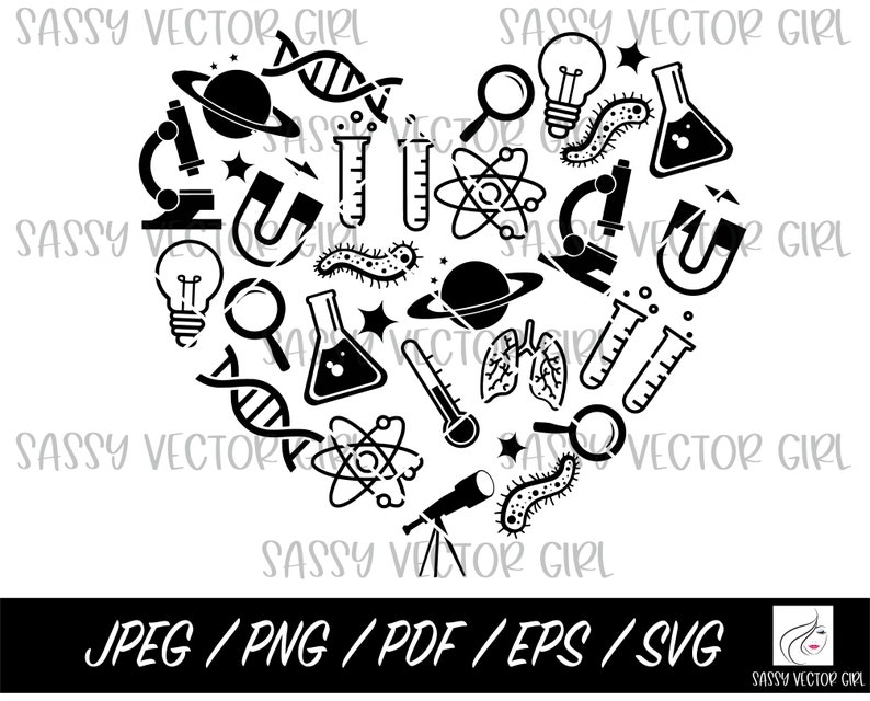 Science Teacher SVG Science Heart Png Science Svg Science - Etsy