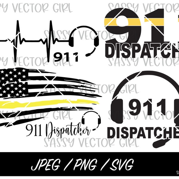 911 Dispatcher Svg - Etsy