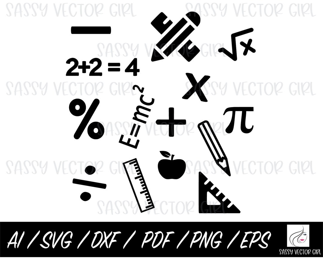 Math Teacher SVG, Math Clipart Png, Math Bundle Svg, Math Cut File ...