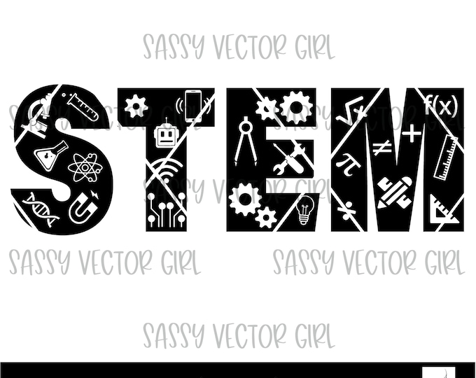 STEM Svg, Stem Logo, Stem Circuit Logo, Science Technology Engineering ...