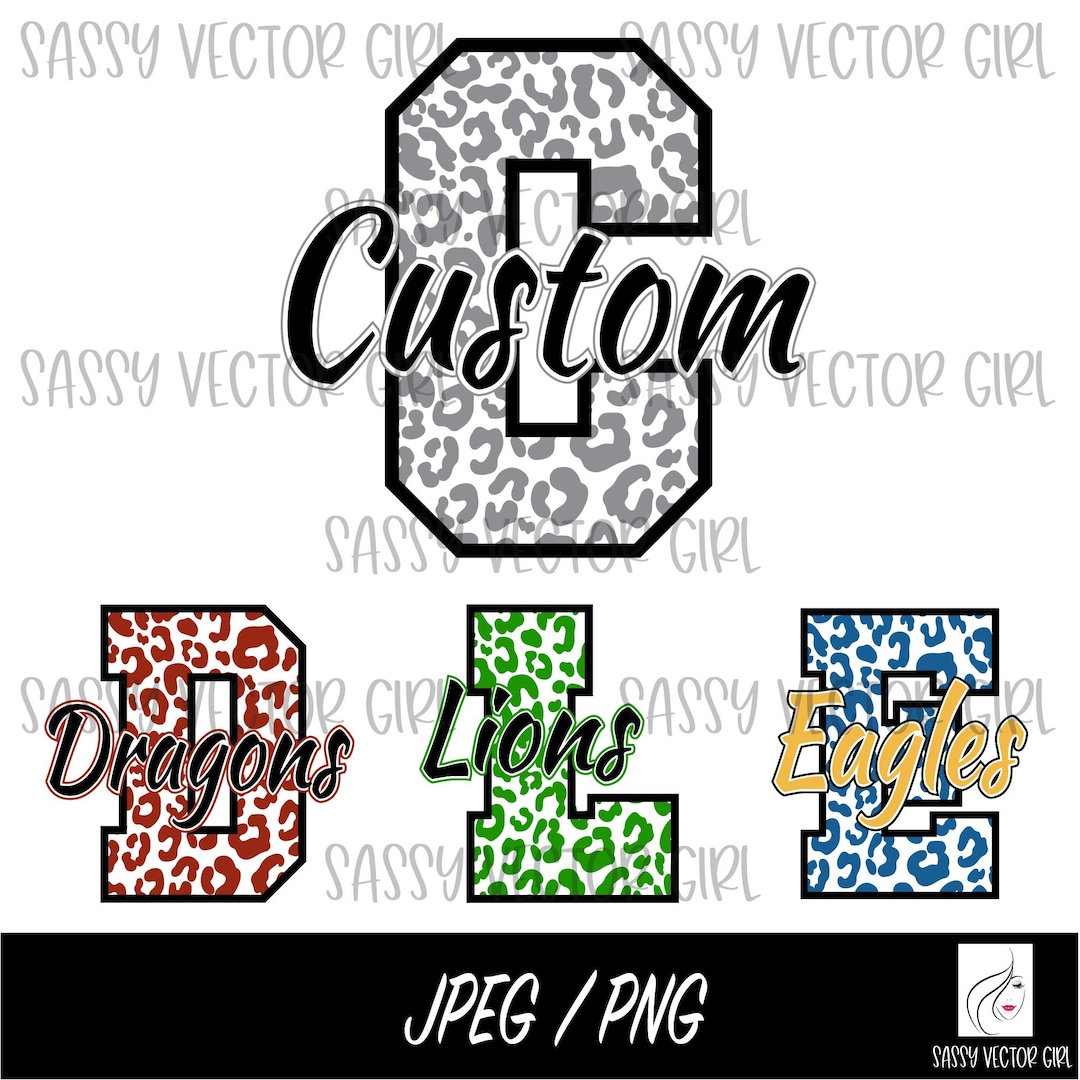 Custom Leopard School Mascot Png, Sports Mascot Png, Custom School ...