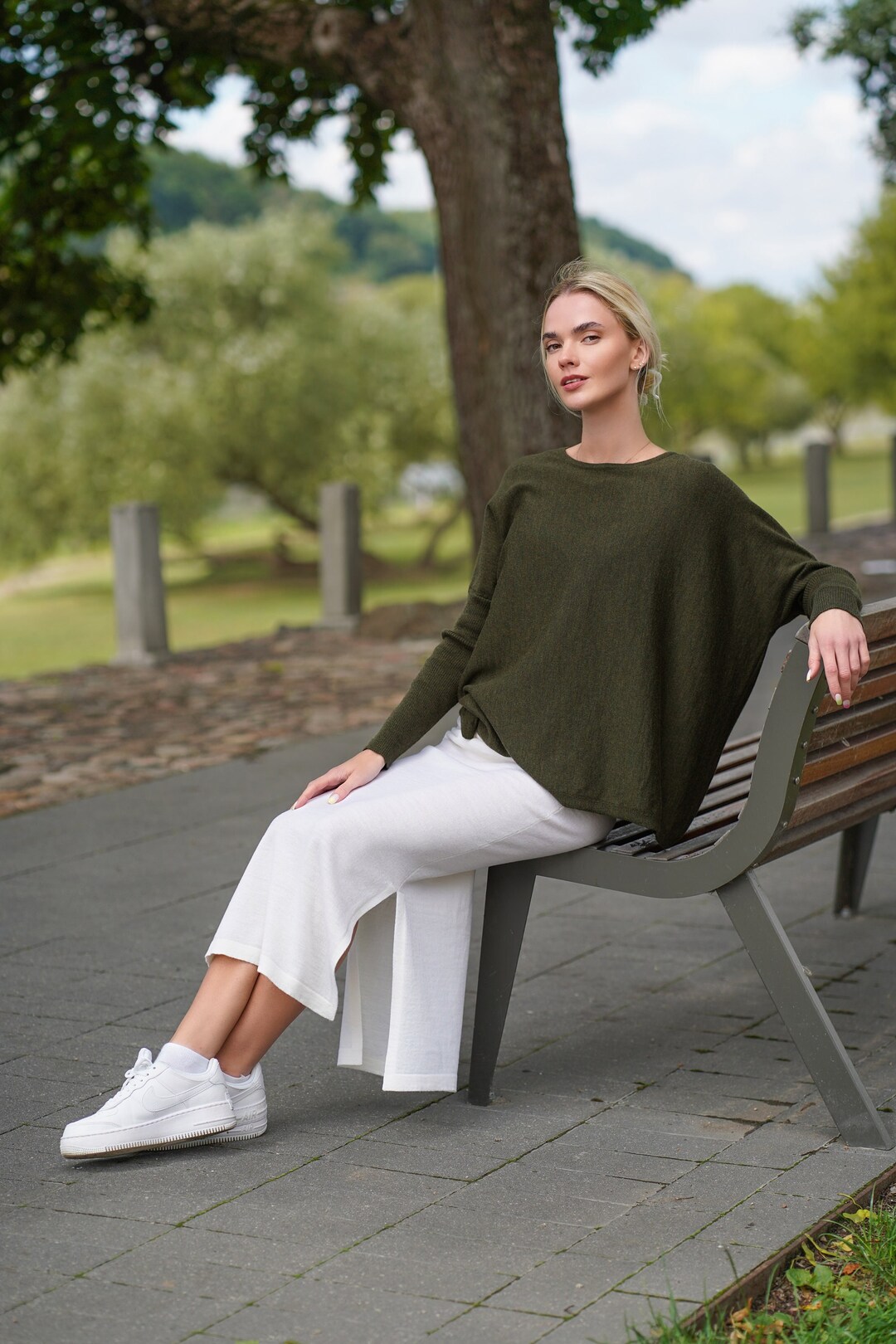 Merino Wool Sweater - Elegant Merino Wool Sweater- Long Merino Wool ...