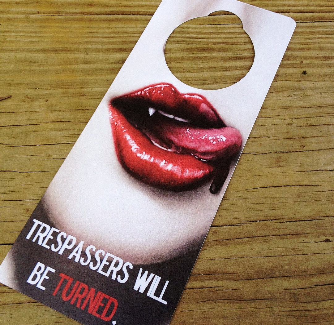 Vampire True Blood Door Sign. FREE US SHIPPING. Dry Erase Surface on ...
