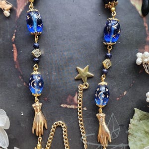 Fortune Teller Gold Eyeglass Chain | Czech Crystal | Dark Fantasy ...