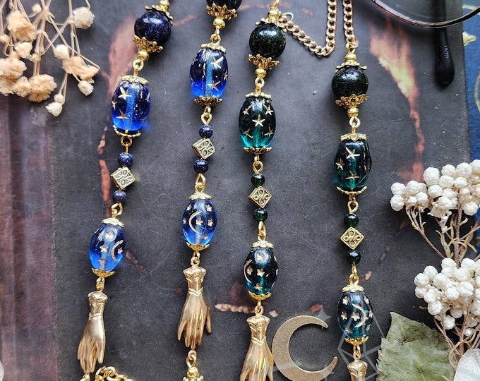 Fortune Teller Gold Eyeglass Chain | Czech Crystal | Dark Fantasy ...