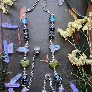Witch Potion Silver or Gold Eyeglass Chain | Czech Crystal | Opal Beads ...