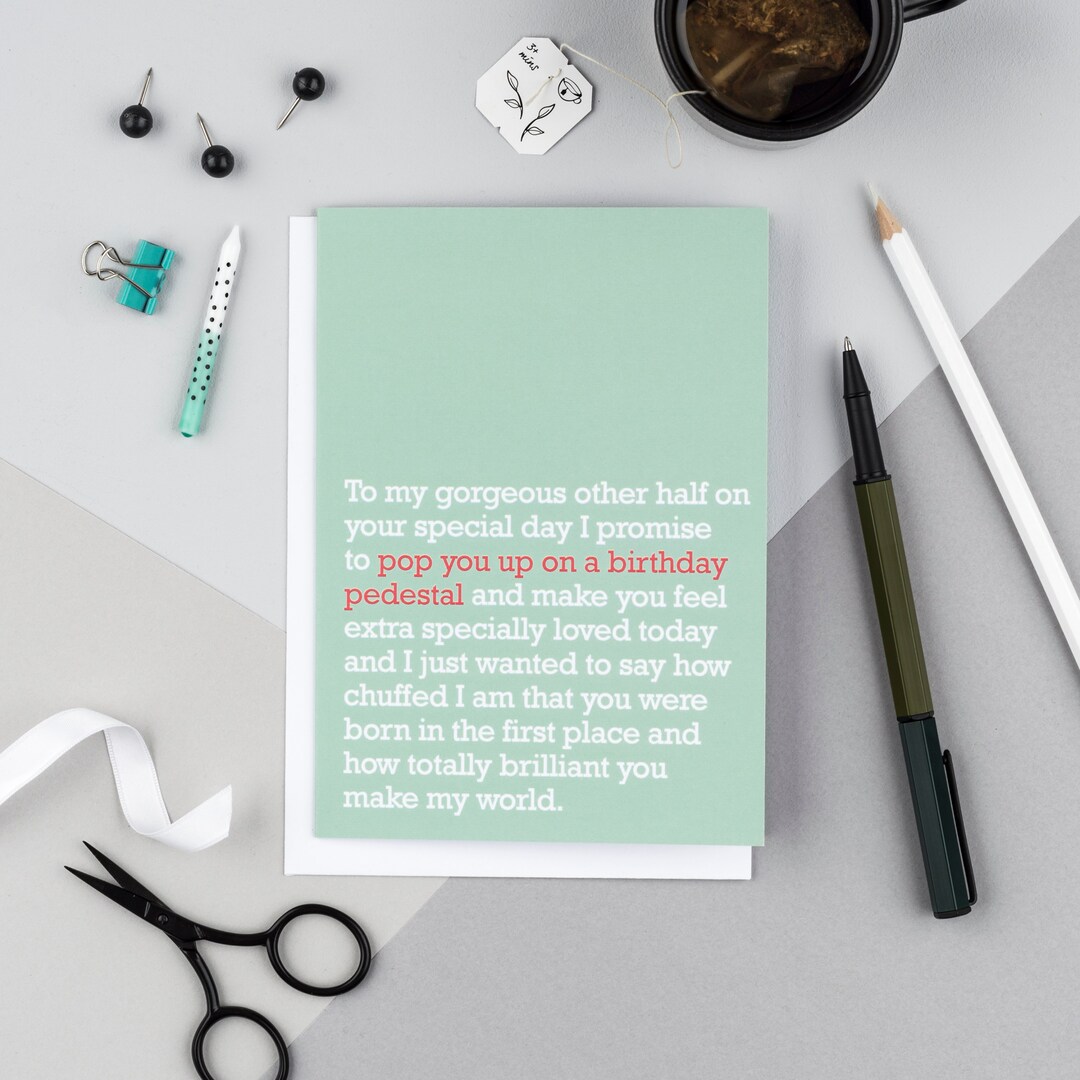 Partner Birthday Card: Luxe Matte Card for Wife, Husband, Boyfriend ...