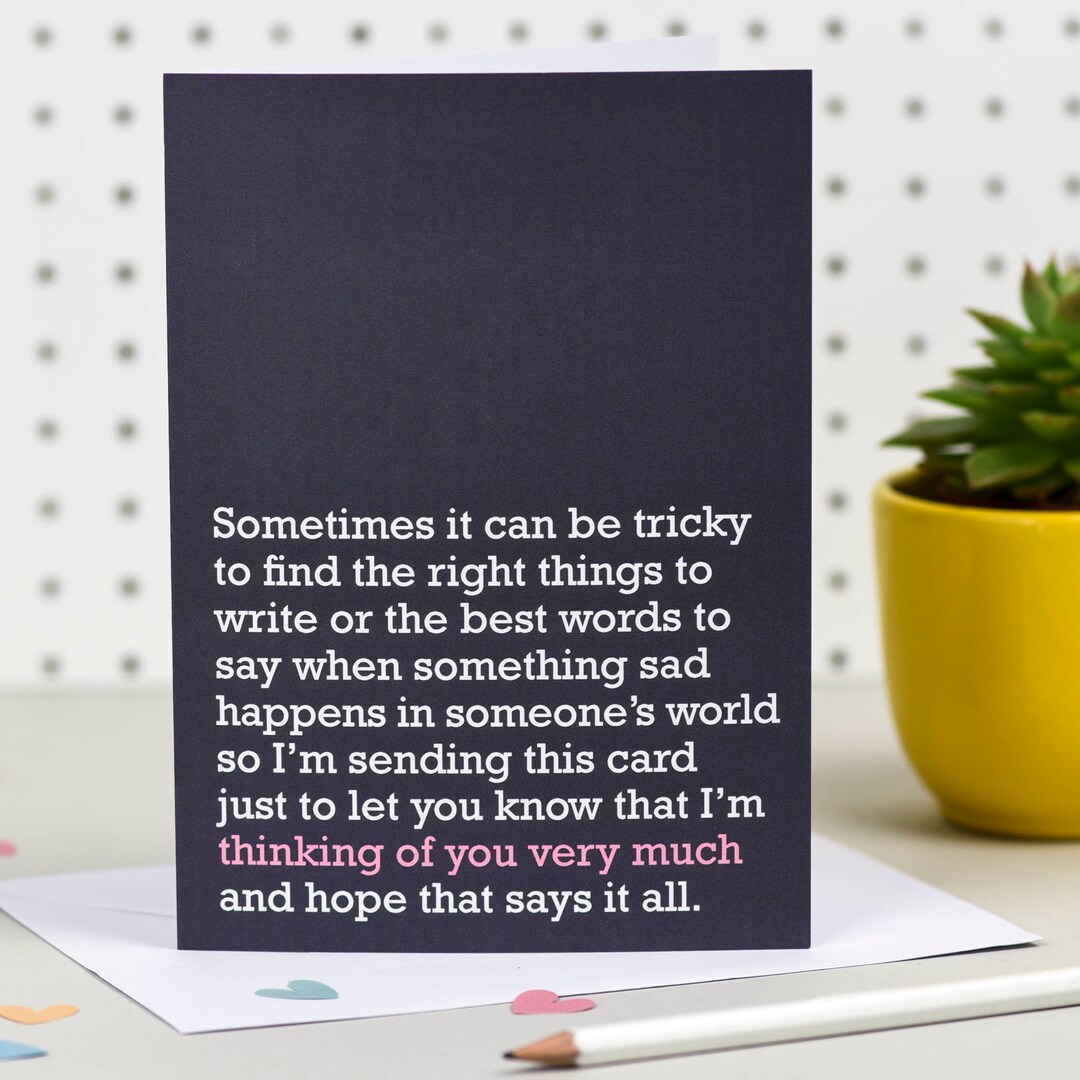 Sympathy Card: Beautiful and Sentimental 'thinking of - Etsy