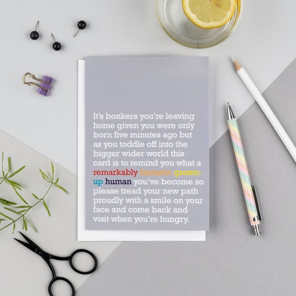 Child Leaving Card - Etsy UK