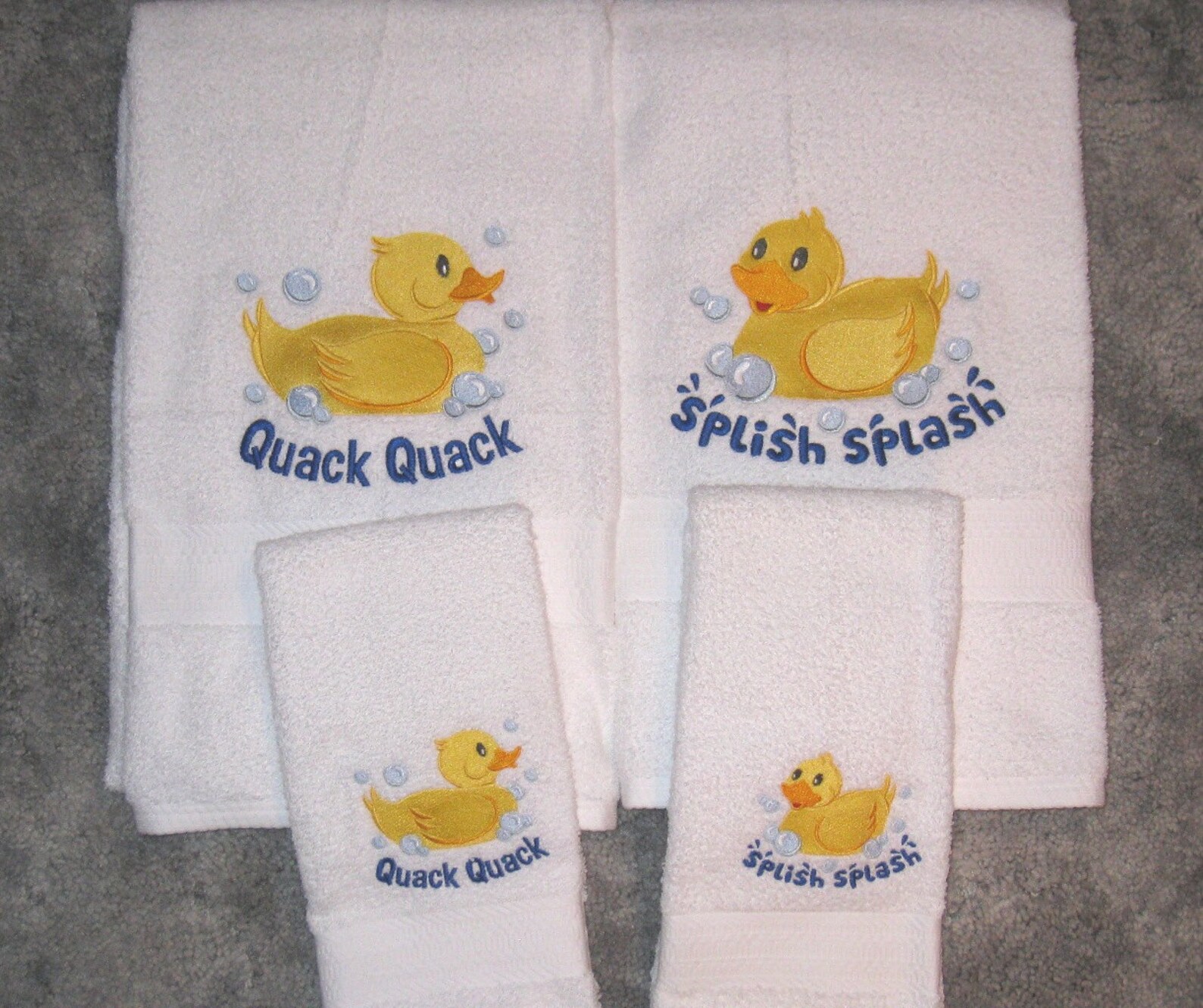 YELLOW DUCK Bath Towel Bath Time Fun Duck Towels Quack or - Etsy