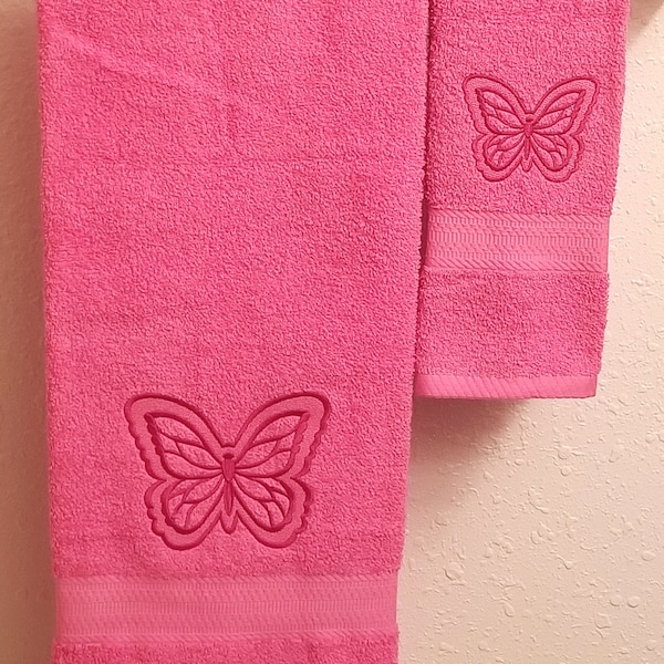 Butterfly Towel Set - Etsy
