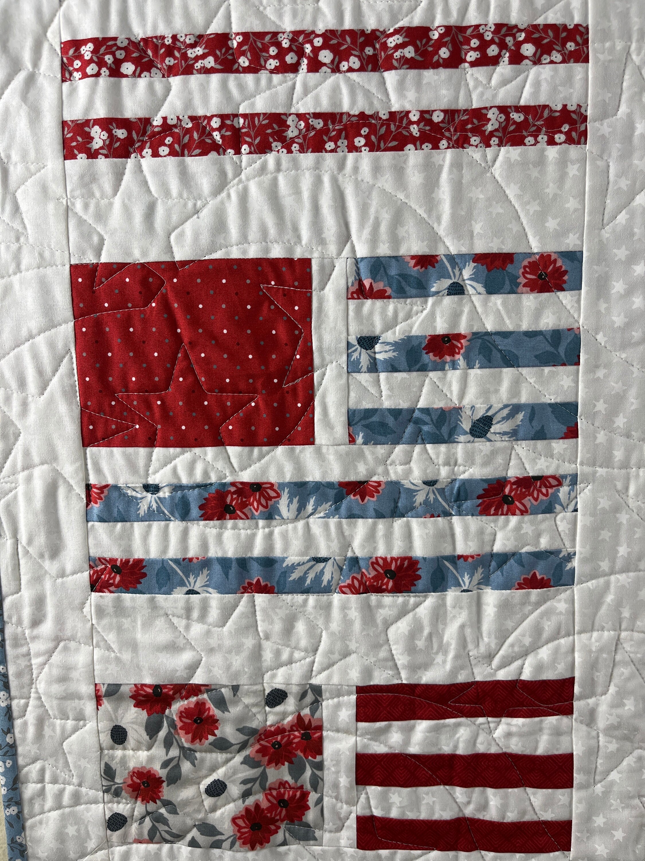 Flag Quilt, Patchwork Quilt, Lap Quilt, Holiday Quilt, Finished Quilt ...