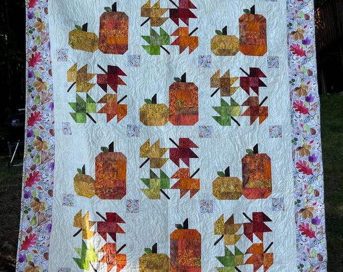 Fall Quilt, Lap Quilt, Throw Quilt, Finished Quilt, Handmade Quilt, Patchwork Quilt - Etsy