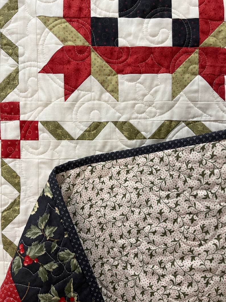 Christmas Sampler Quilt: Handmade Patchwork Lap Quilt (58”x73”) - Etsy