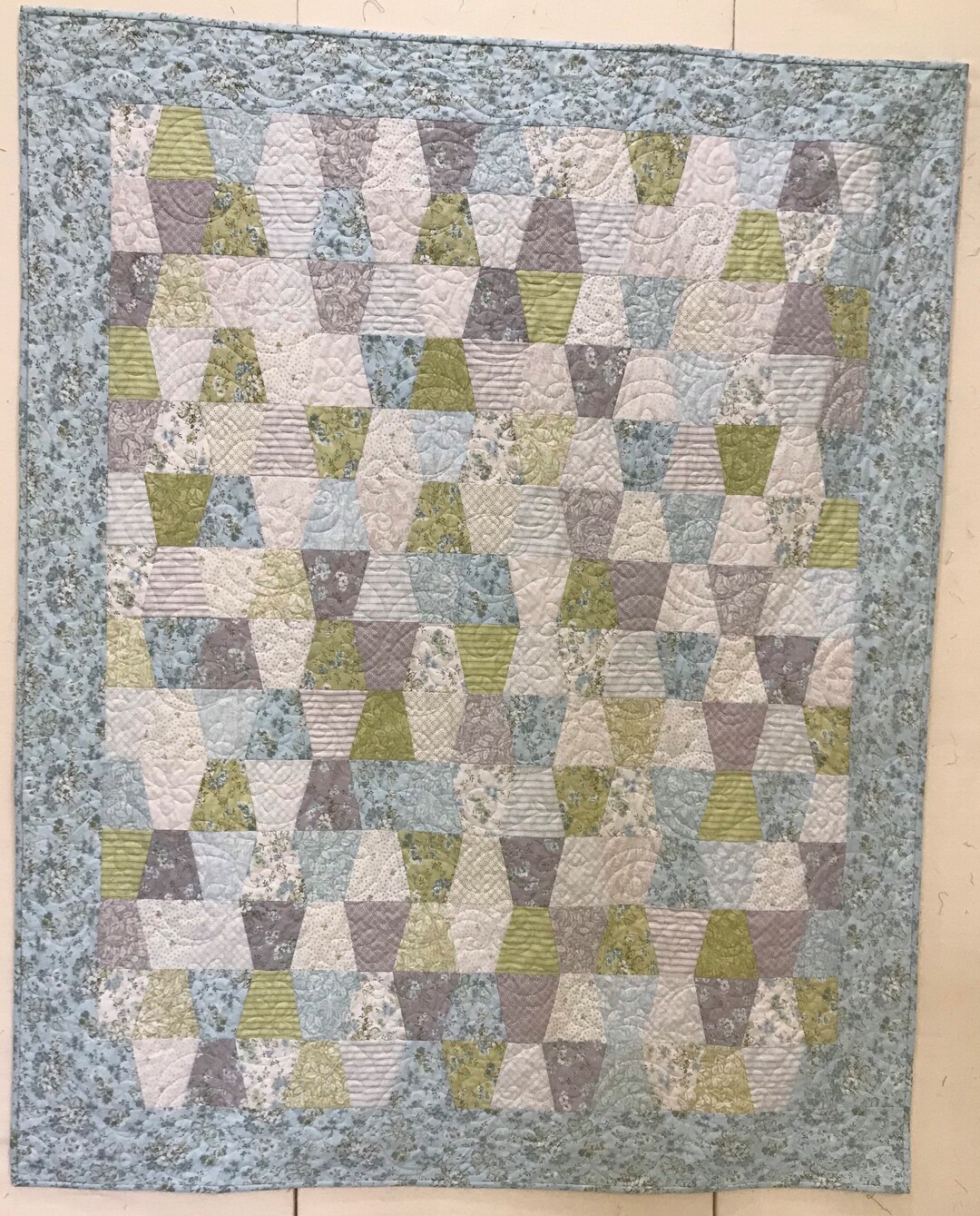 Handmade Patchwork Lap Quilt: Dover Moda Fabric, 52"x64" - Etsy