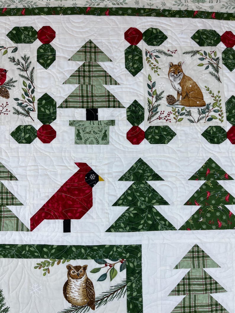 Christmas Quilt: Handmade Patchwork Lap Quilt (51”x69”) - Etsy