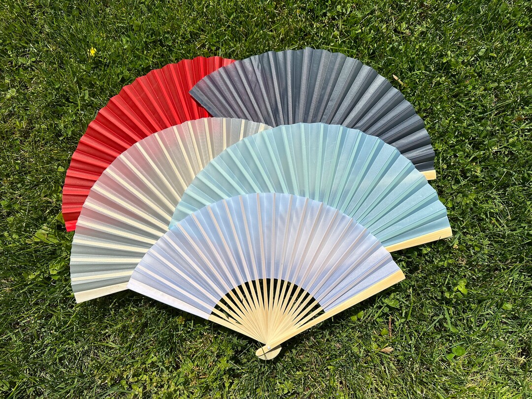 Silk Fan for Wedding Favor, Silk Hand Fan, Party Favor, Beach Wedding ...