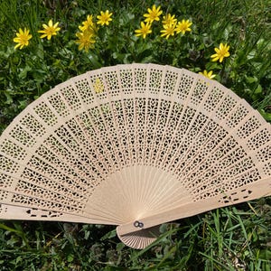 Color Wood Panel Hand Fan, Sandalwood Fan for Wedding Favor - Etsy