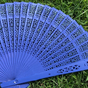 Color Wood Panel Hand Fan, Sandalwood Fan for Wedding Favor - Etsy