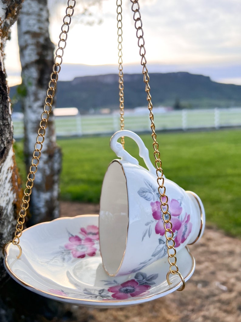 TEACUP Birdfeeder-handcrafted-free Shipping - Etsy