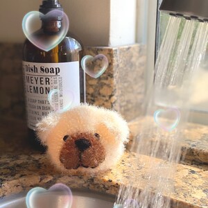 Dish Scrubbies Scrubber Scrubbie Scrubby Sponge Reusable Dog Puppy ...