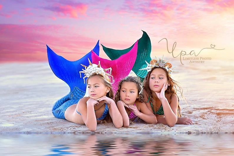Swimmable Mermaid Tail & Top With Sun Tails Keiki Mermaid Mono Fin for ...