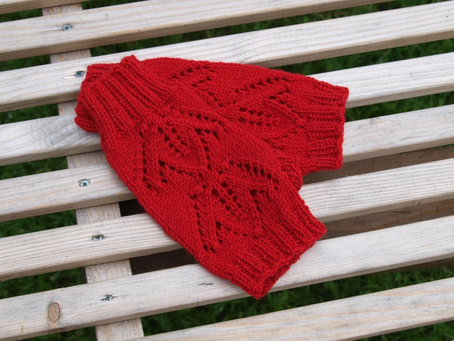 KNITTING PATTERN PDF Maple Leaves Mitts Lace Fingerless - Etsy