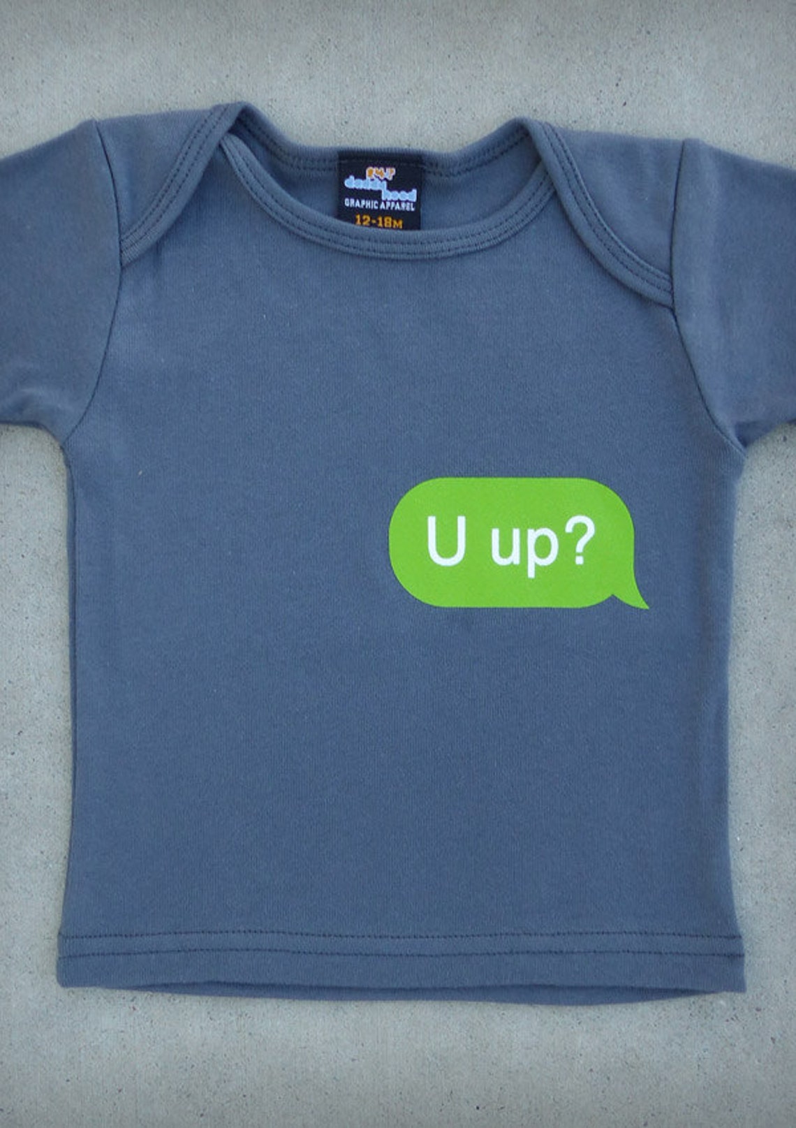 U Up? – Cute Baby Funny Late Night Feeding Text Message Olive Green ...