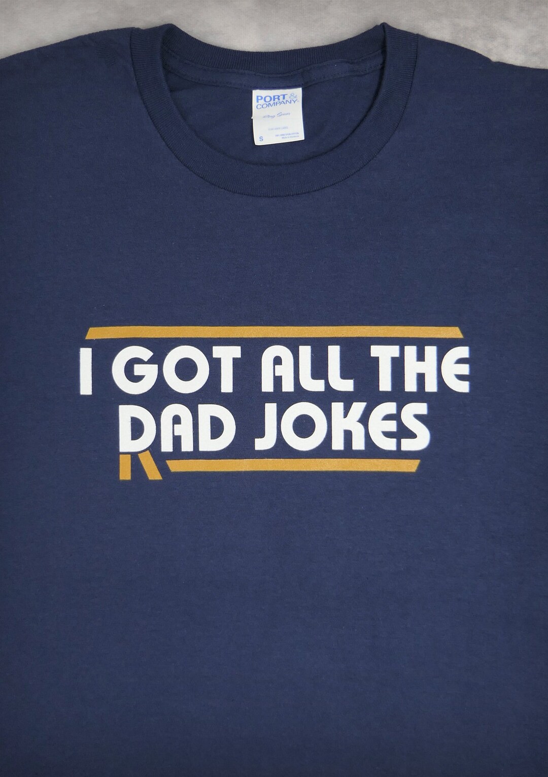 Dad Jokes - Funny Dad Joke Mens Navy Blue Graphic T-shirt // Dad Humor ...