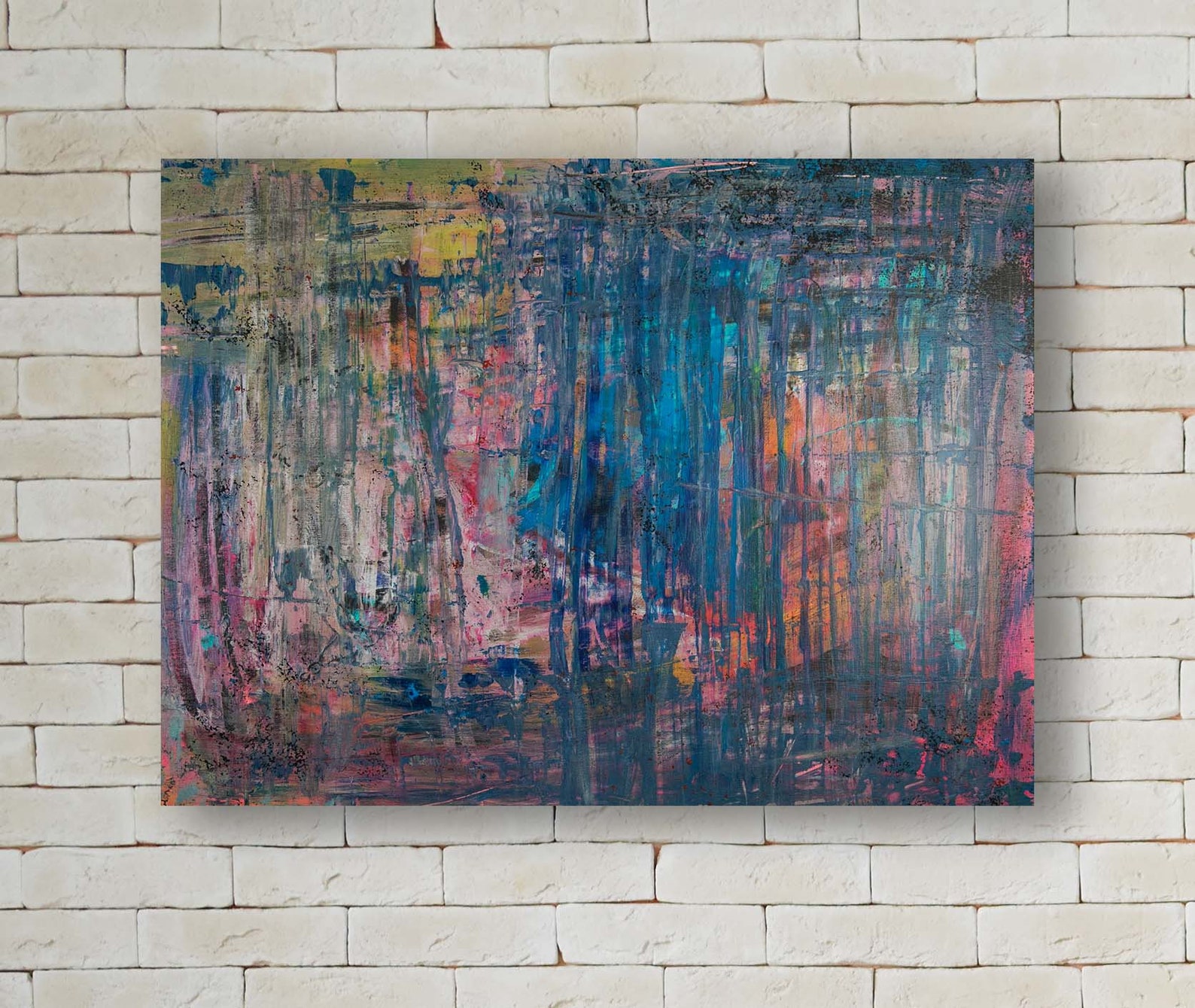 Abstract Original Davies Raw Vibrant Painting Wall Art on Birch Board ...