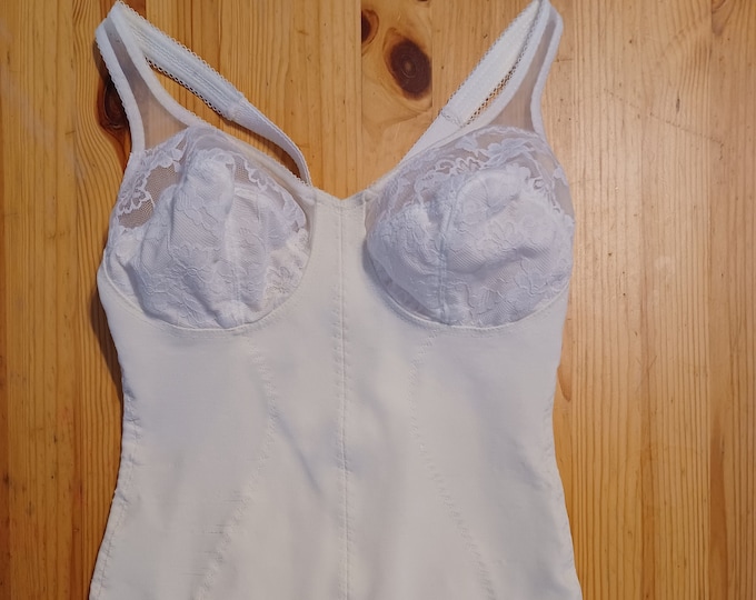 SALE Vintage 1970s One-piece Girdle Bodysuit Teddy Lingerie Foundation ...