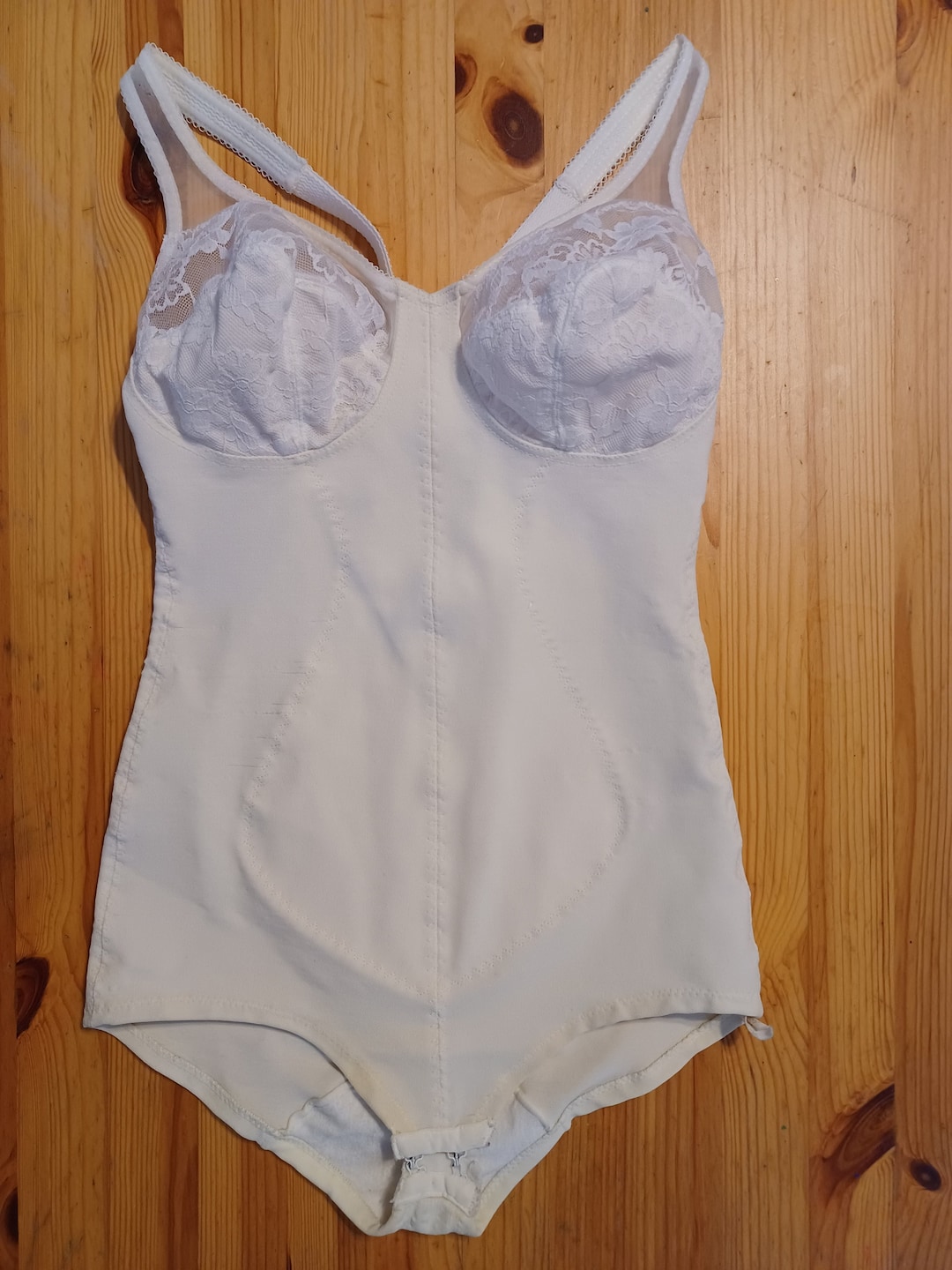 SALE Vintage 1970s One-piece Girdle Bodysuit Teddy Lingerie Foundation ...