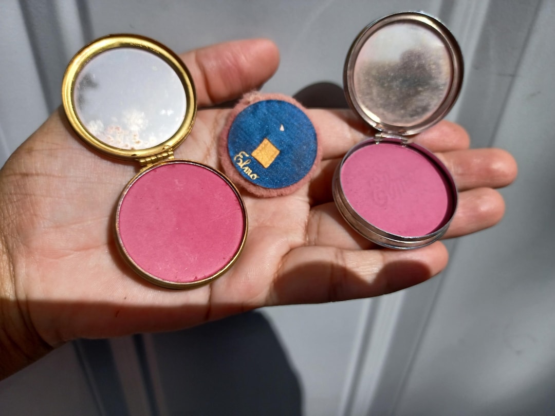 Vintage 1950s Mini Rouge Tins Compacts Collectible Blush Makeup Avon ...