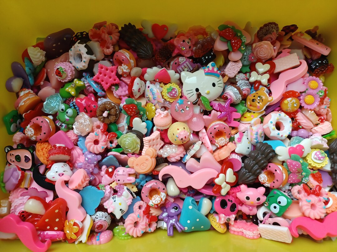 Kawaii Flat Back Resin Cabochons Confetti Scoop Kawaii Lucky Dip - Cute ...