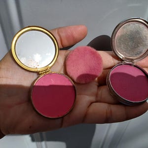 Vintage 1950s Mini Rouge Tins Compacts Collectible Blush Makeup Avon ...