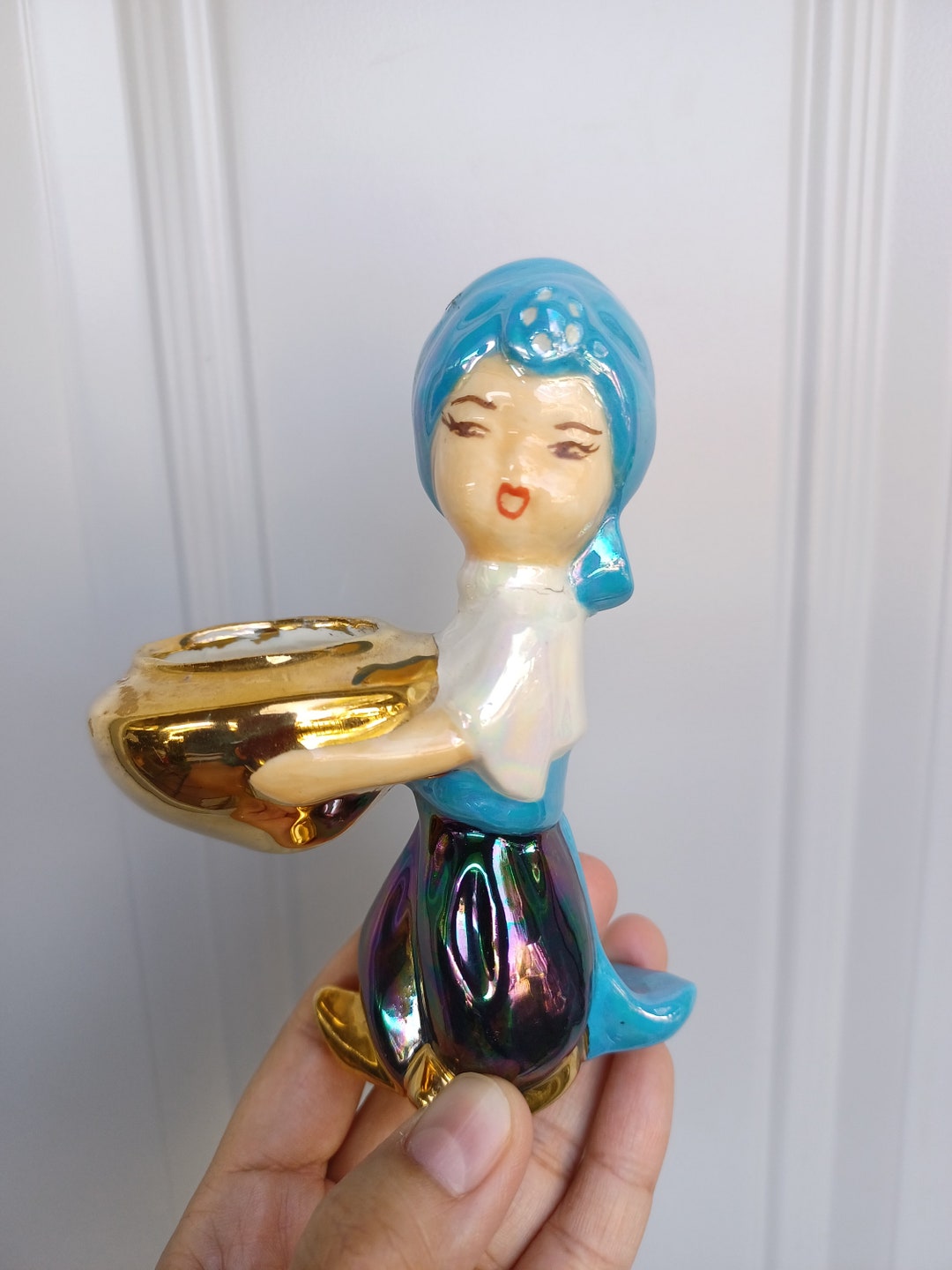 SALE Vintage Kitsch Genie Boy Wearing Turban Middle East, Arabia, or ...