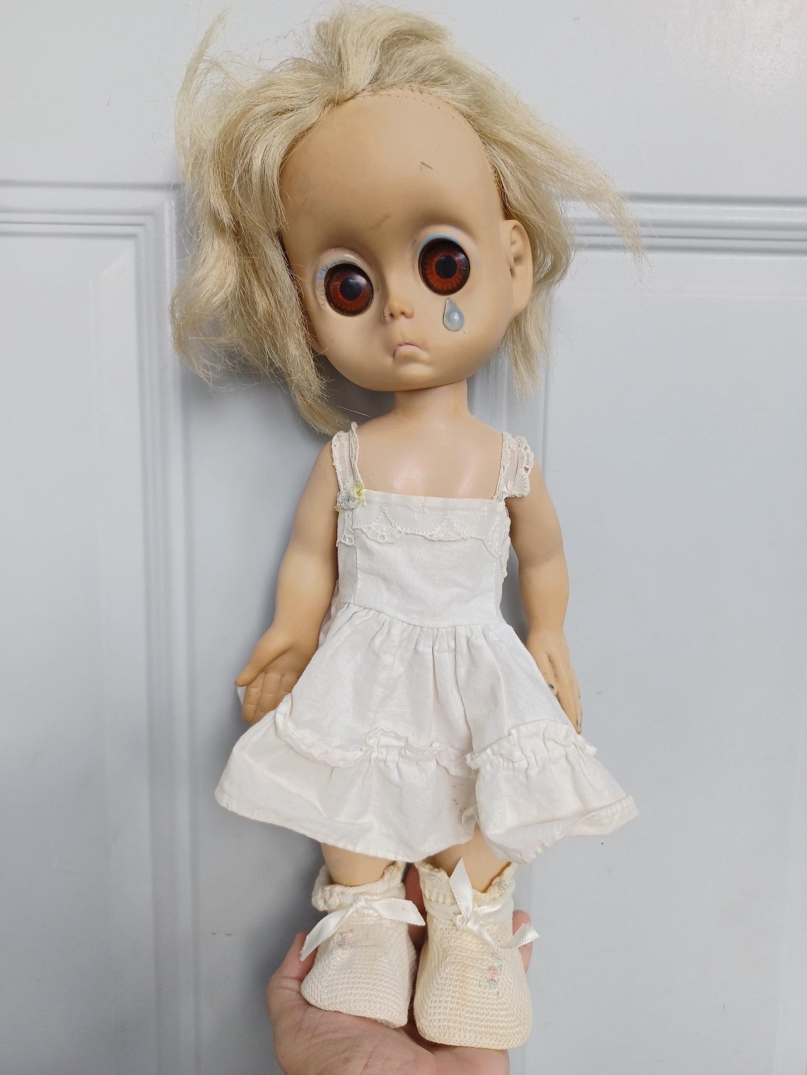 Vintage 1965 Little Miss No Name Doll Pair Hasbro Big Eyes Kitsch Mod ...