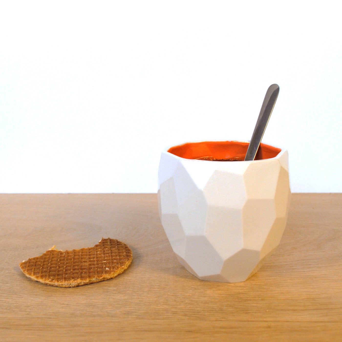 Modern Ceramic Cup Handmade in Polygons - Facetted Design Poligon Cup ...
