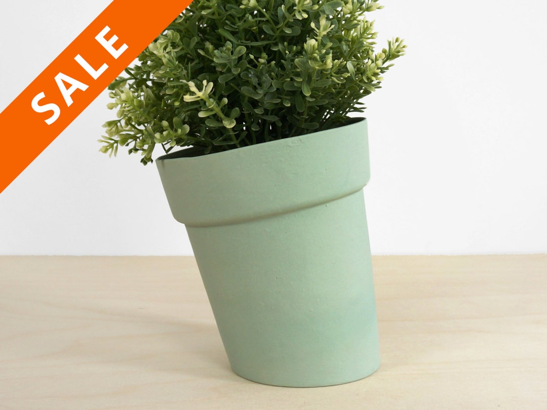Distorted Planter, Modern Skew Design Pot for Flower or Plant - Herbs ...