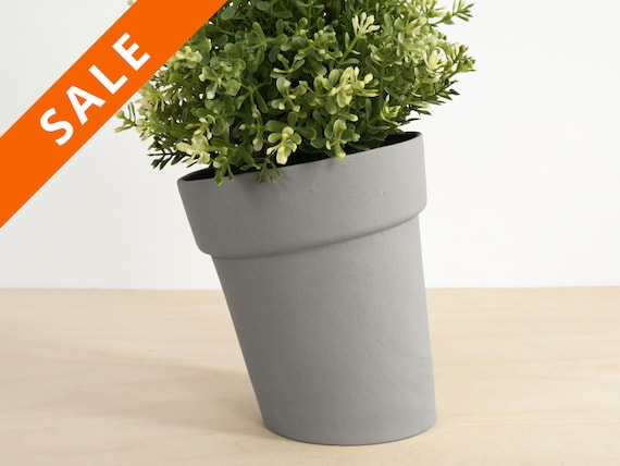 Distorted planter modern skew design pot for flower or plant | Etsy