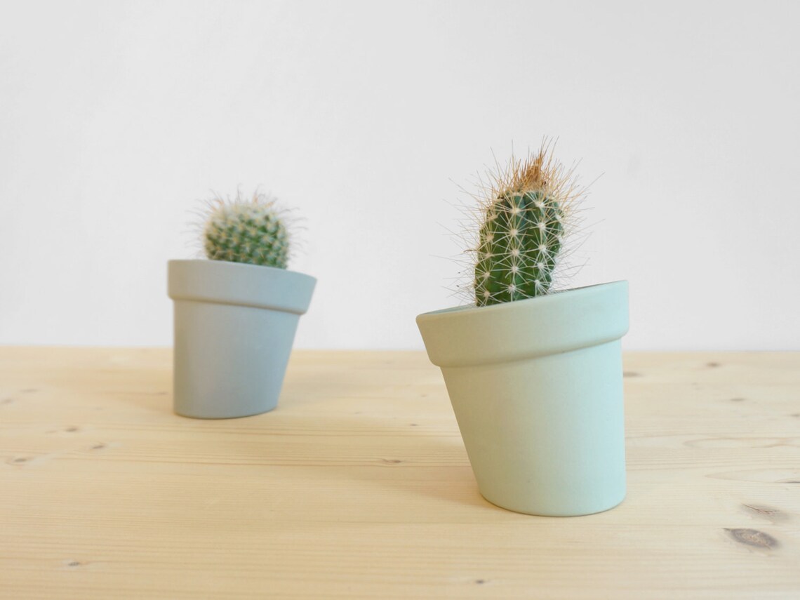 Distorted Planter, Modern Skew Design Pot for Flower or Plant Herbs Pot ...