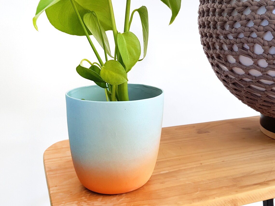 SUNSET FLOWERPOT - Vase Flowers Gradient - Handmade Planter - Plantvase ...