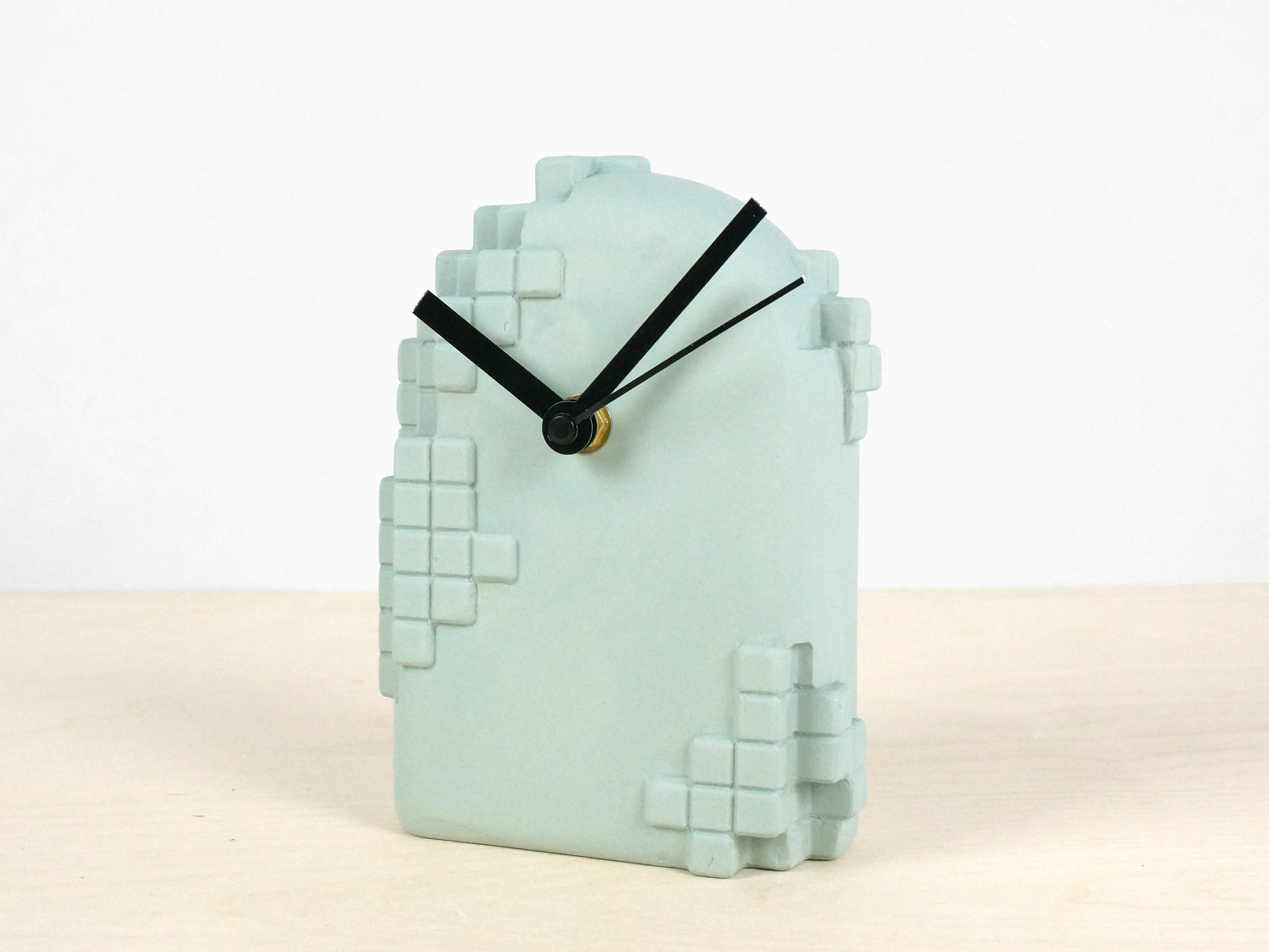 PIXEL CLOCK - Pixelated - Pixels Clockwork Ceramics Analog Digital ...