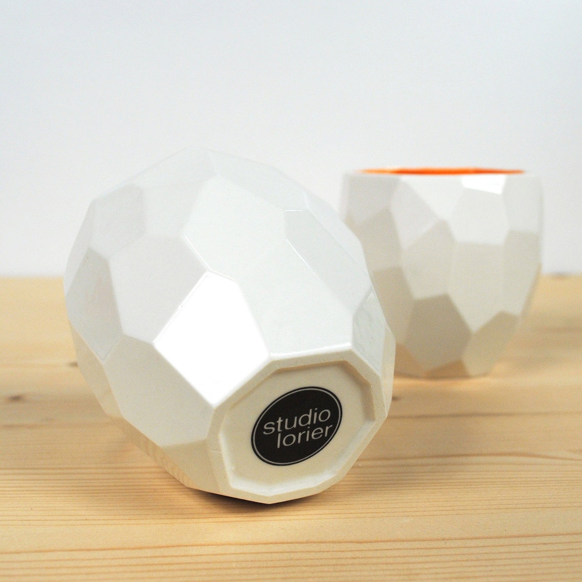 Modern Ceramic Cup Handmade in Polygons - Facetted Design Poligon Cup ...