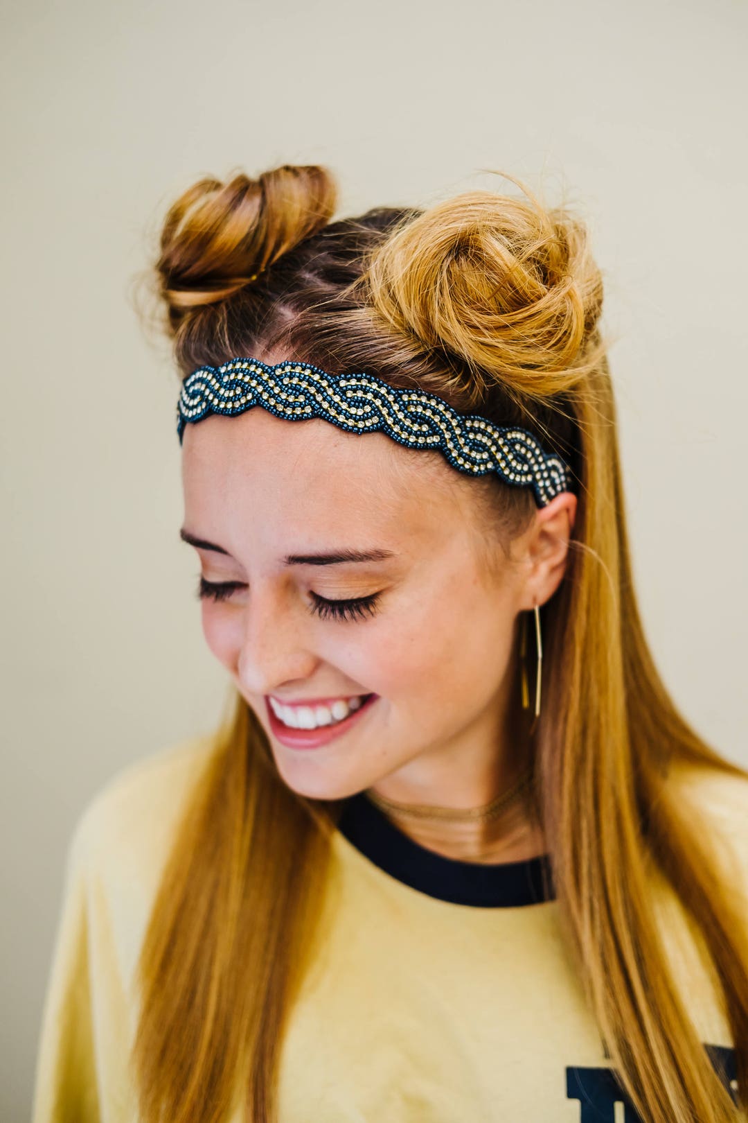 Navy Headband - Crystal Headband - Hair Jewelry - Hat Band - Adjustable ...