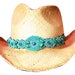 Turquoise Hat Band Western Hat Band Adjustable Hatband - Etsy