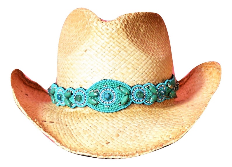 Turquoise Hat Band Western Hat Band Adjustable Hatband - Etsy
