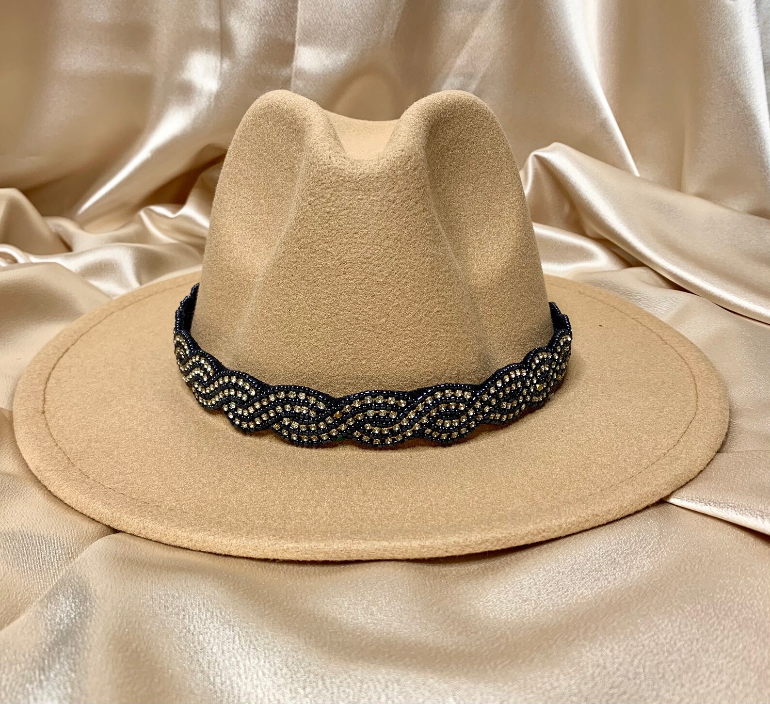 Navy Blue Hat Band Blue Hat Band Crystal Hat Band | Etsy